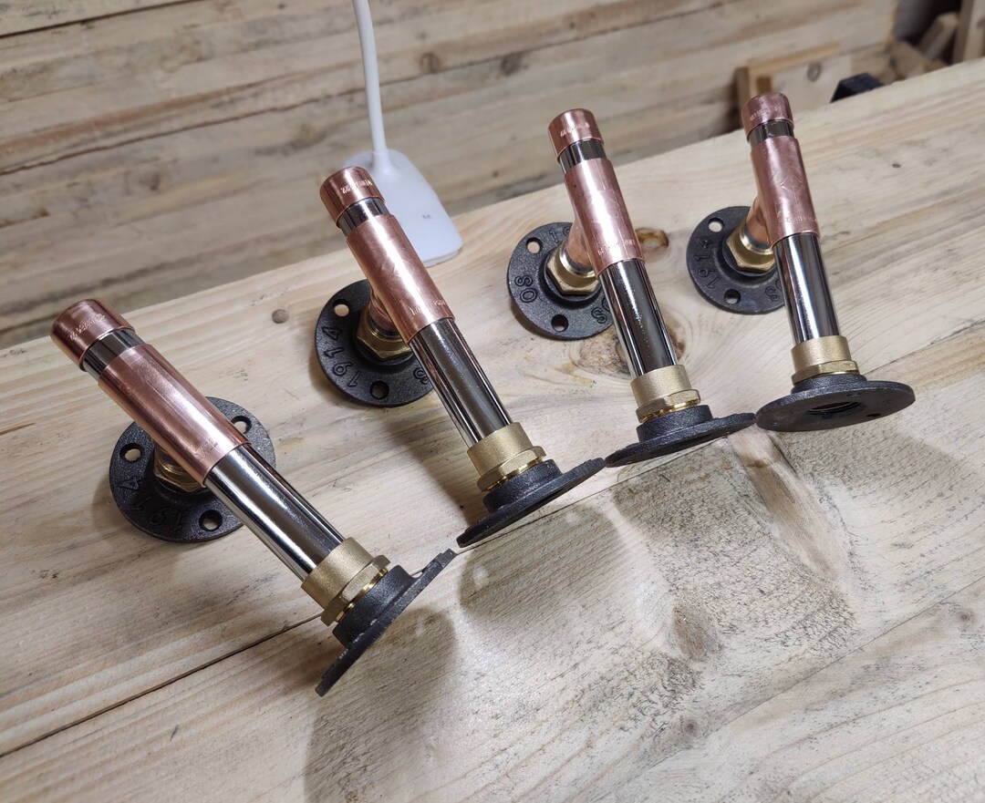 Industrial Designed 'T Joint ' Chrome & Copper Pipe - Etsy