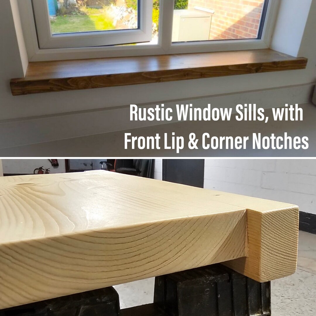 Rustic Window Sills With Front Lip & Corner Notches - Etsy