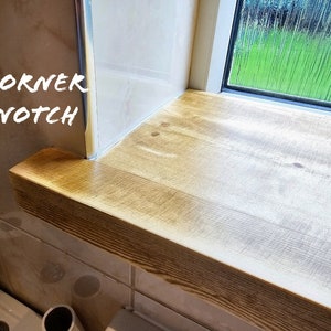 Chunky Rustic Window Sills, With Front Notches | Window Ledge Shelf ...