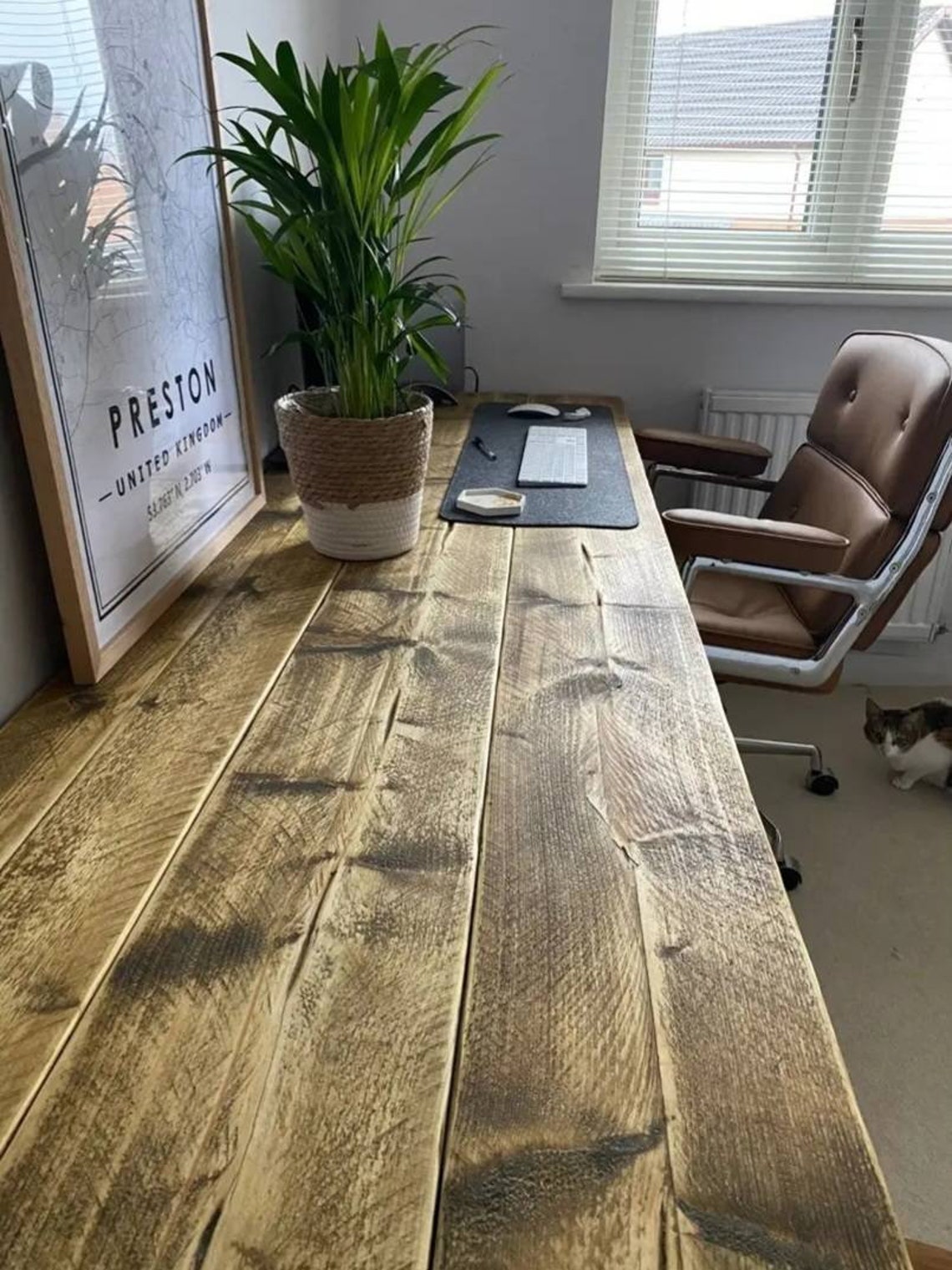 Rustic Desktop/ Tabletop| Reclaimed Wood | Scaffold Boards | Office ...