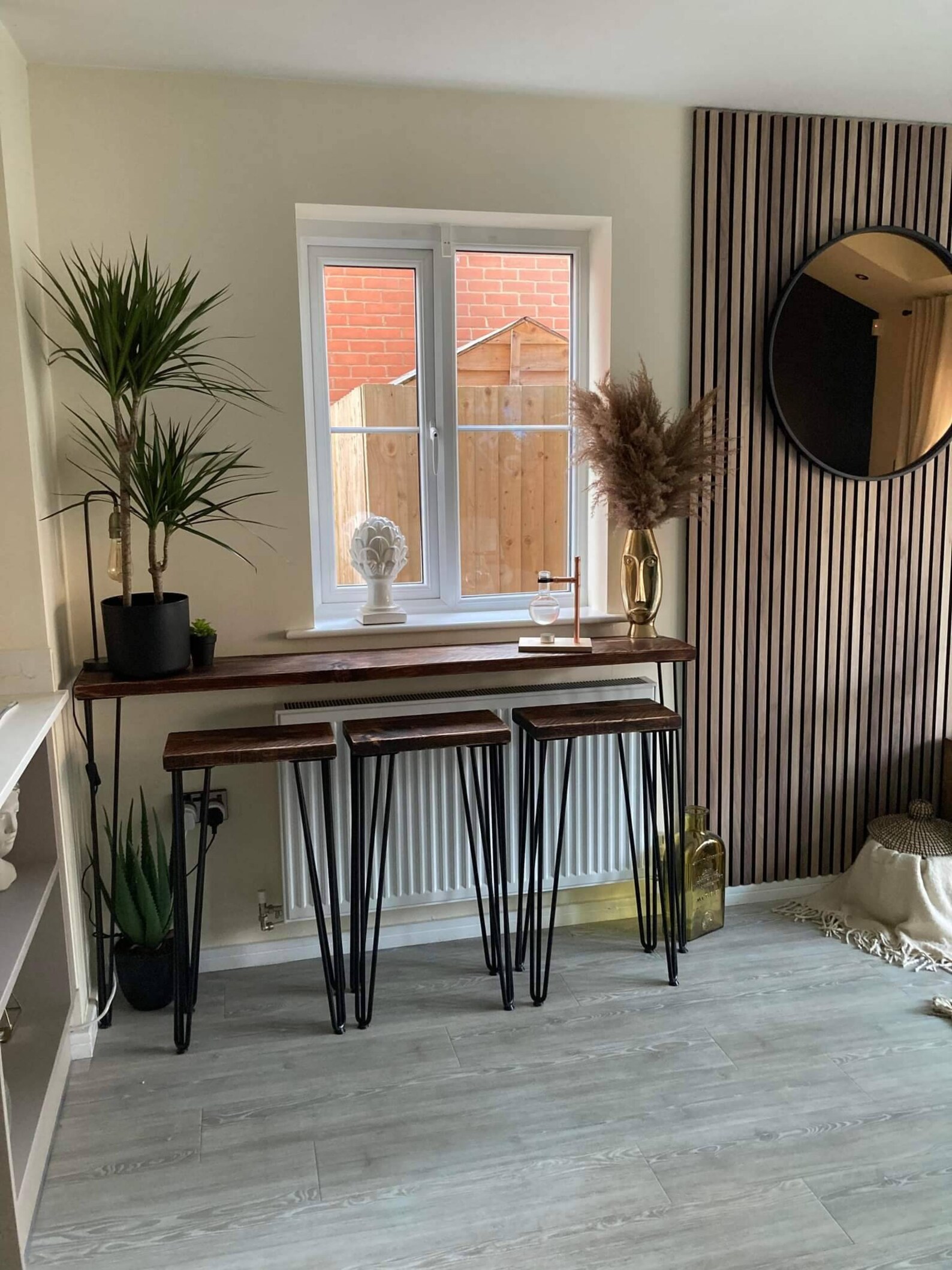 Reclaimed Wood Rustic BREAKFAST BAR With Steel Hairpin Legs - Etsy UK