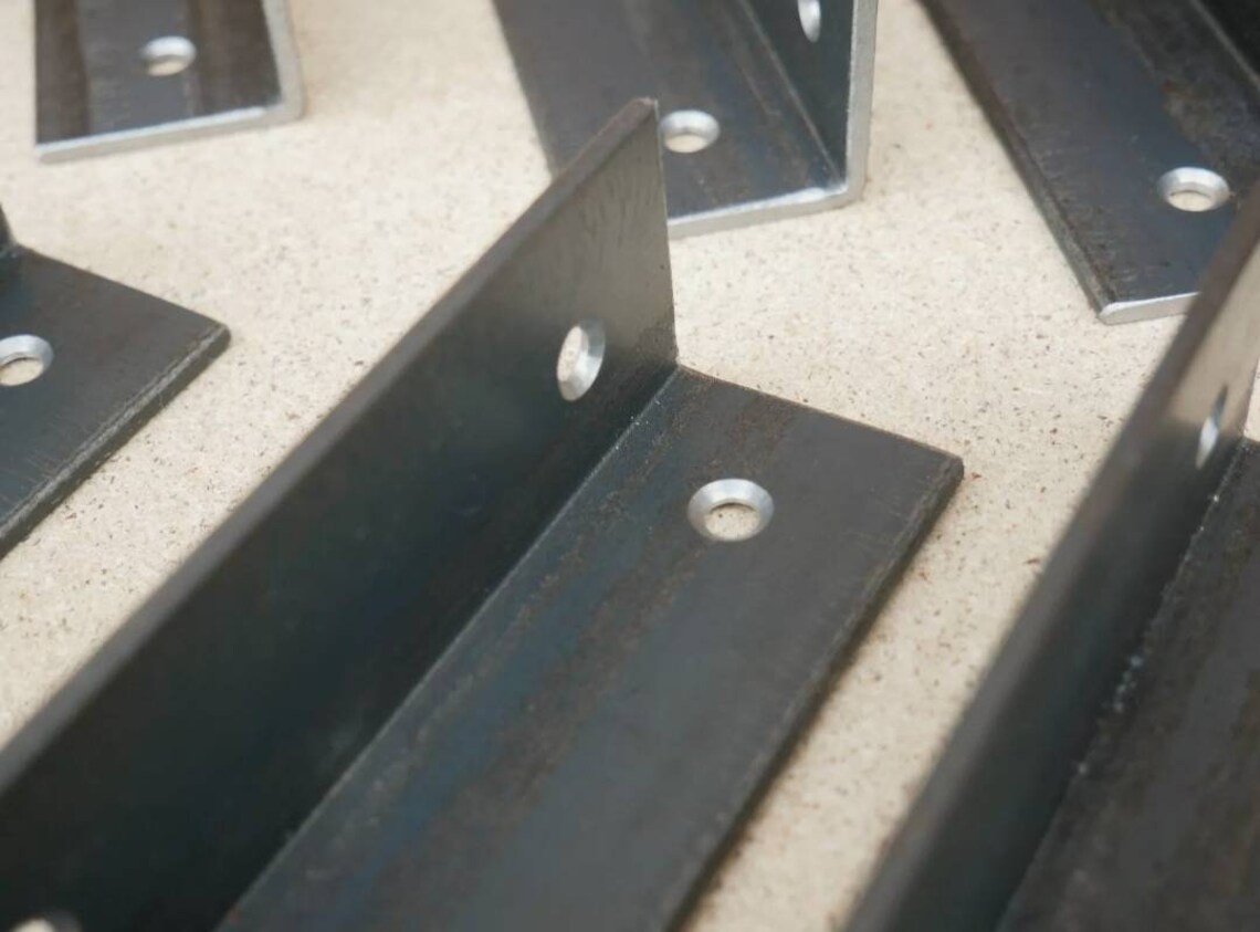 Rustic Shelf & Raw Steel Alcove Brackets reclaimed Wood/ Raw - Etsy UK