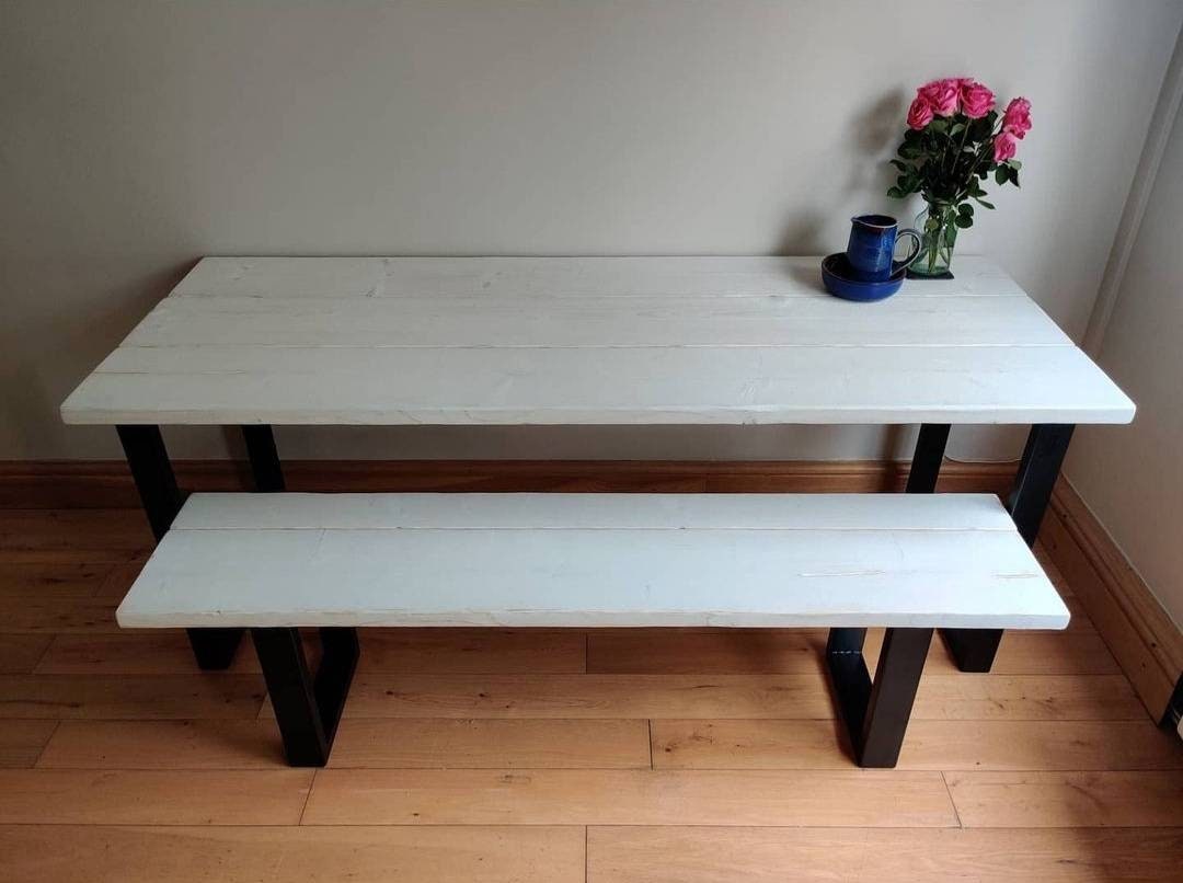 Rustic Dining Table & Bench Set one or Two Benches With | Etsy UK