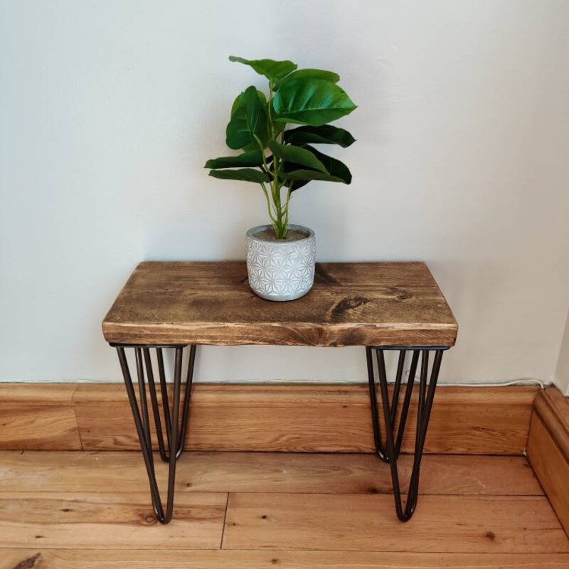 Rustic Side Table - Etsy UK
