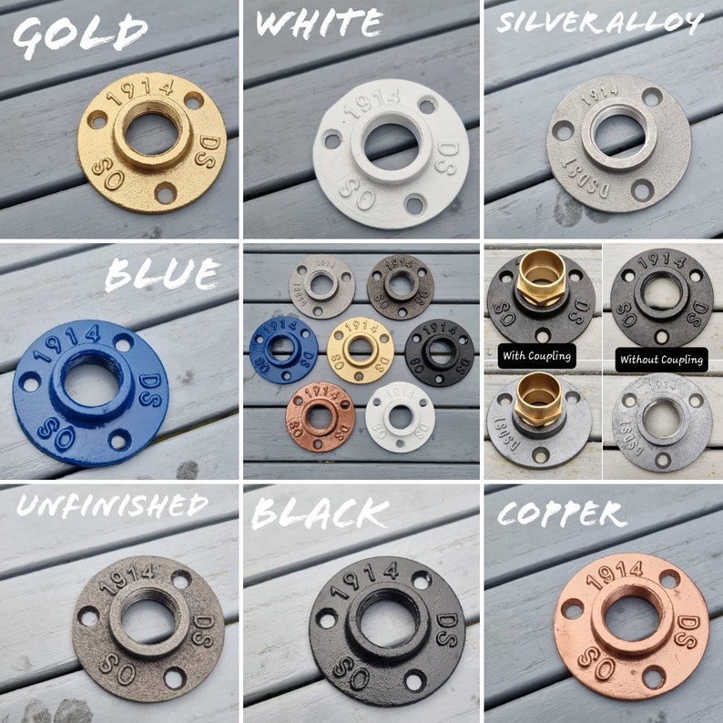 Industrial Designed 'T Joint' Chrome & Copper Pipe Shelf Brackets ...