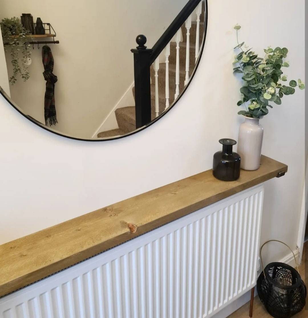 Rustic Console Table Supported by Raw Steel Brackets | Etsy UK