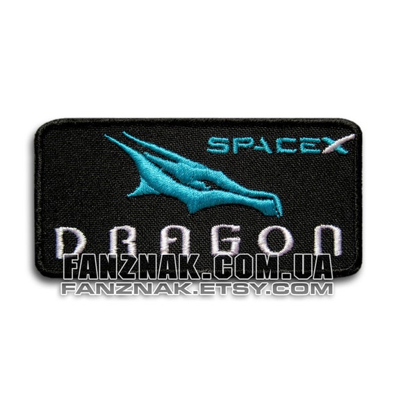 Dragon spacecraft by SpaceX embroidered patch. VELCRO® Brand | Etsy