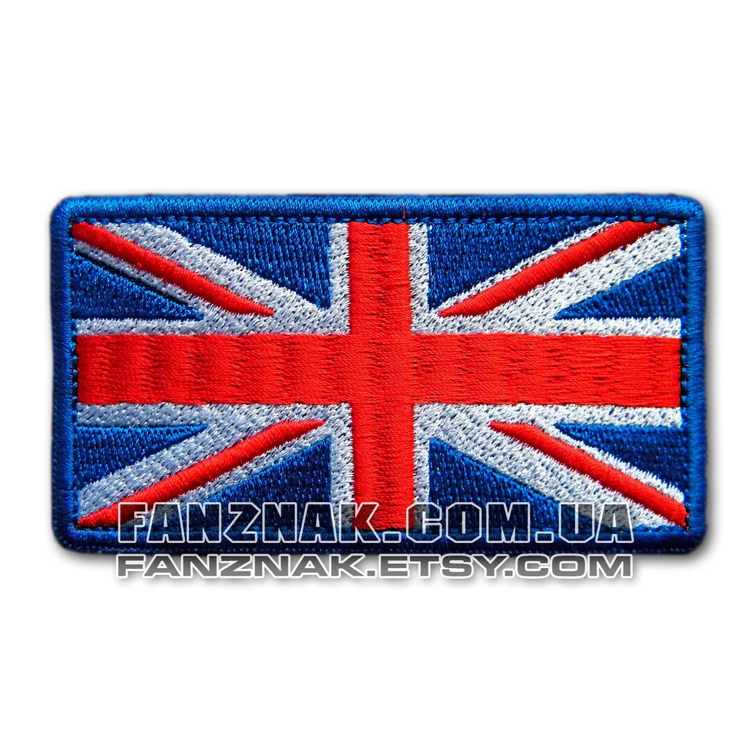 UK United Kingdom Great Britain Flag Embroidered Patch. VELCRO® Brand ...