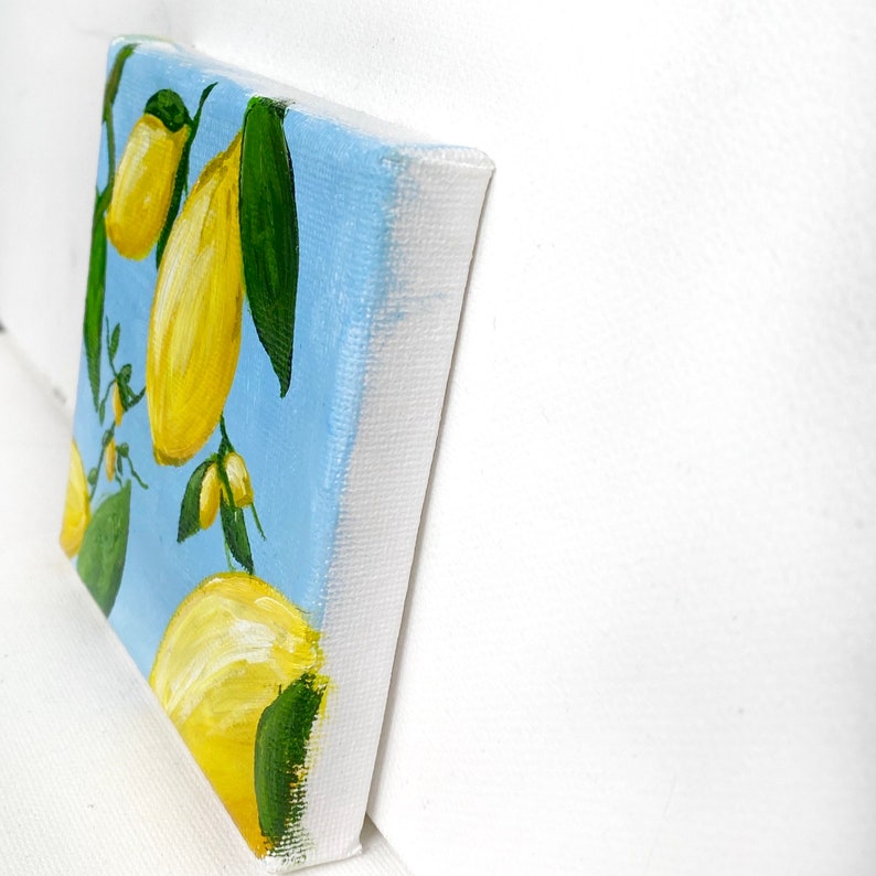 Lemon Acrylic Painting on Canvas - Etsy UK