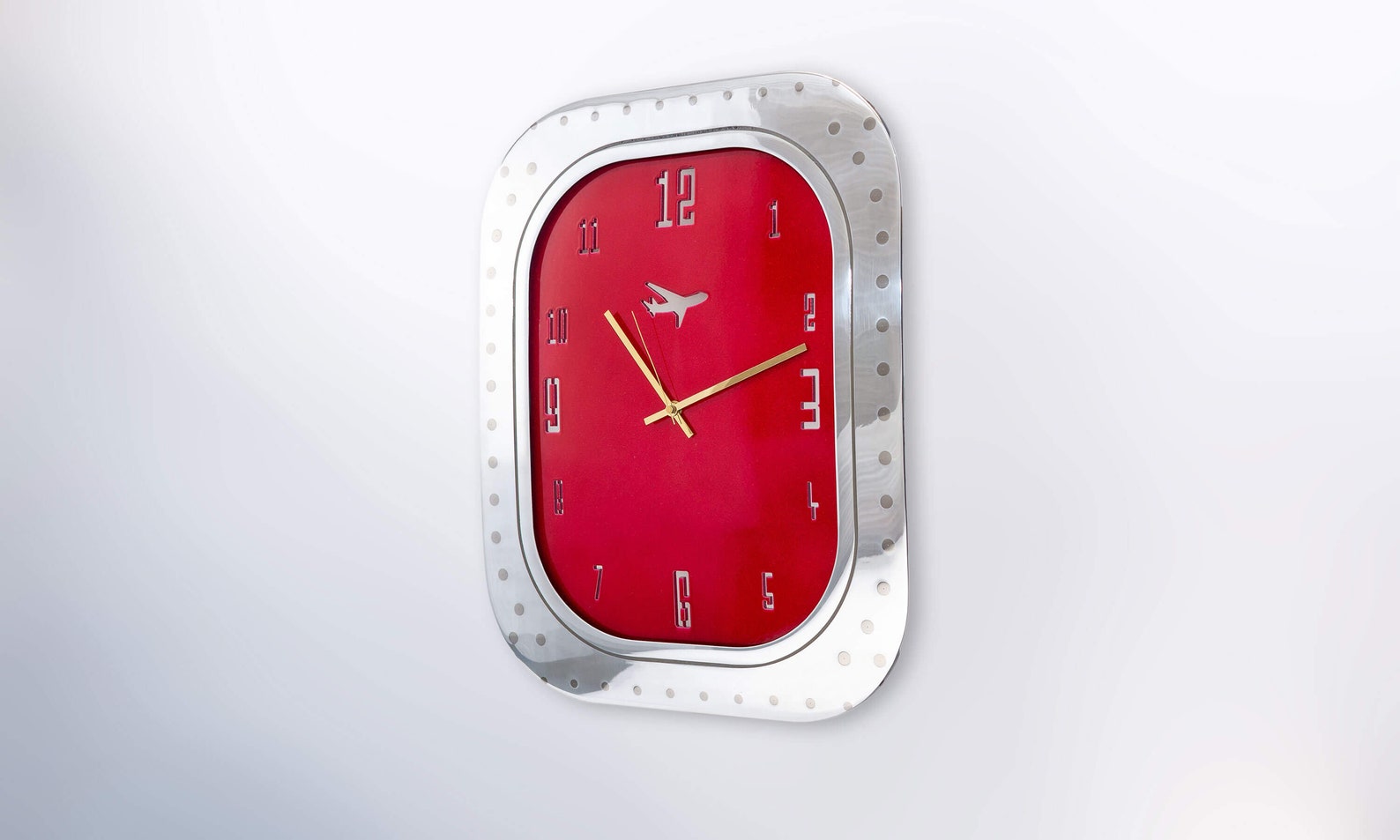 Airplane Art Boeing 747 Window Clock - Red - Etsy