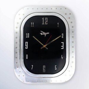 Airplane Art Boeing 747 Window Clock - Black - Etsy