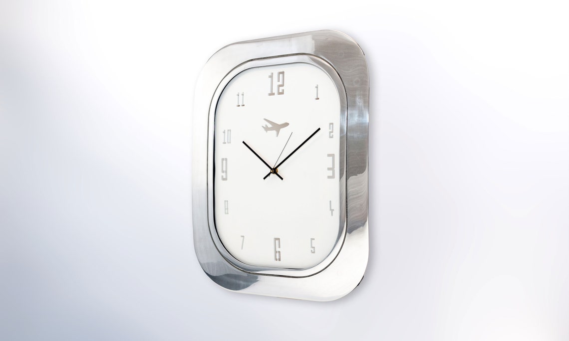 Airplane Art Boeing 747 Window Clock - White - Etsy