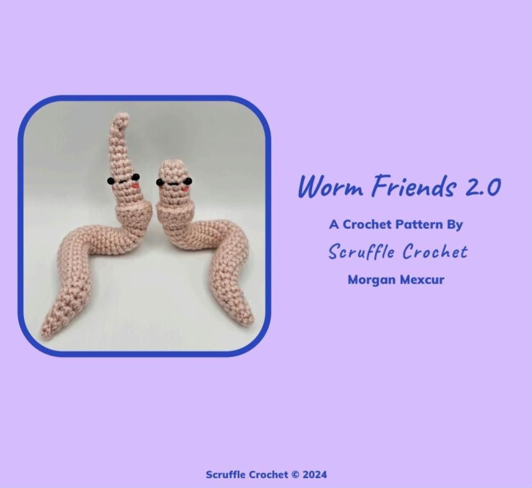 DIGITAL PDF Worm Friends 2.0 Crochet Pattern - Etsy