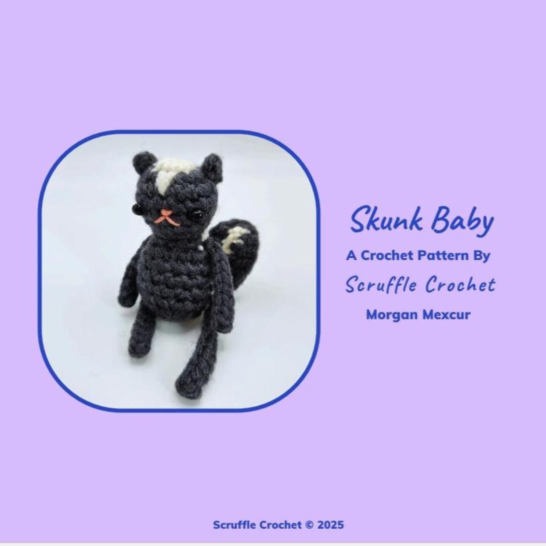 DIGITAL PDF Skunk Baby Crochet Pattern - Etsy