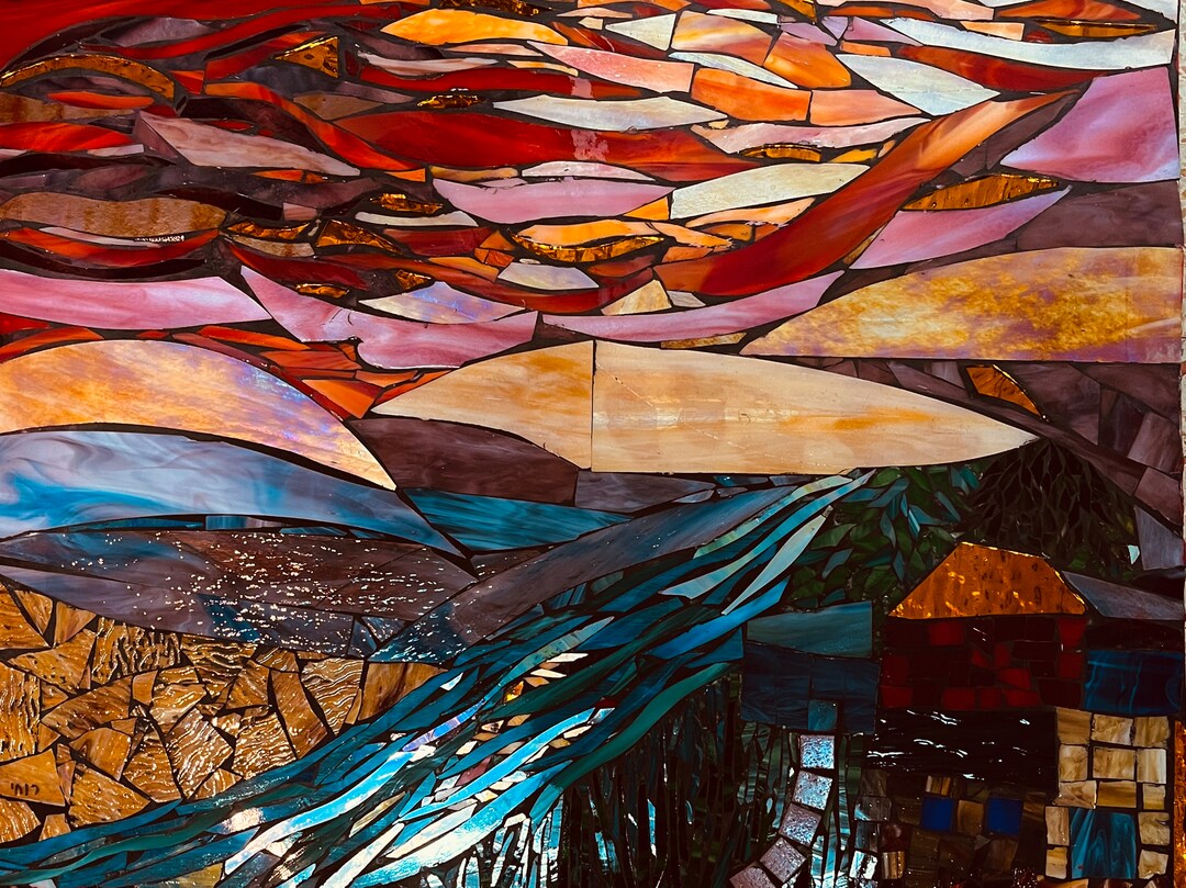 Custom Made , Original, Abstract Glass Mosaic-made in Israel - Etsy