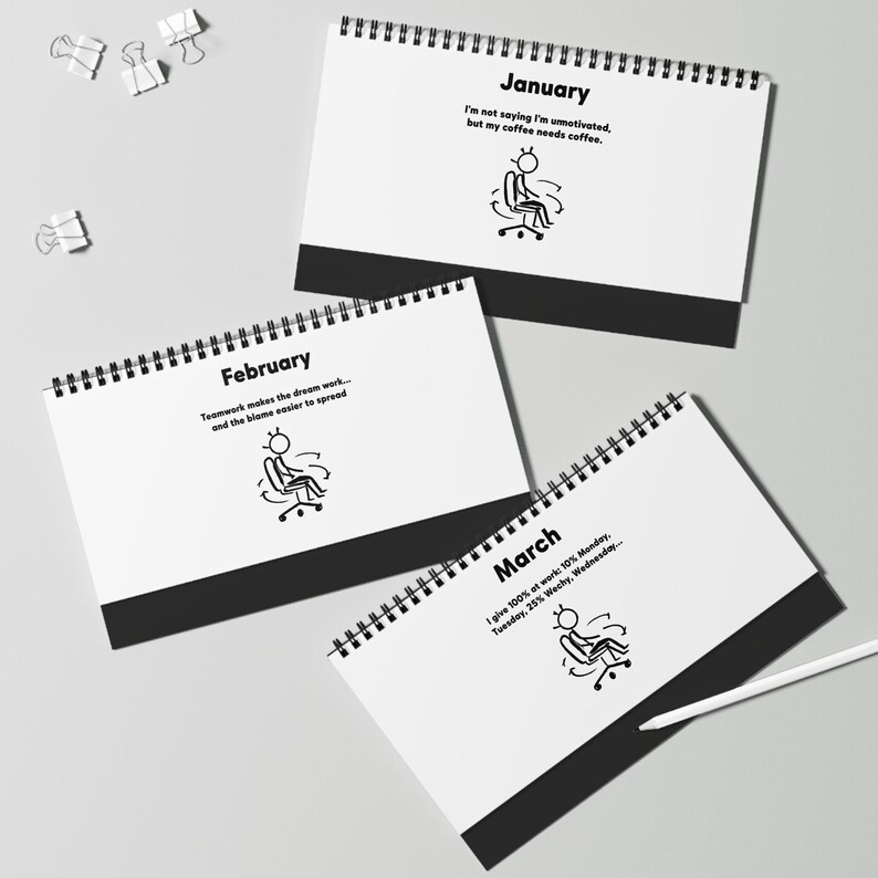 Funny 2026 Office Desk Calendar Desktop Calendar | Humorous Work ...