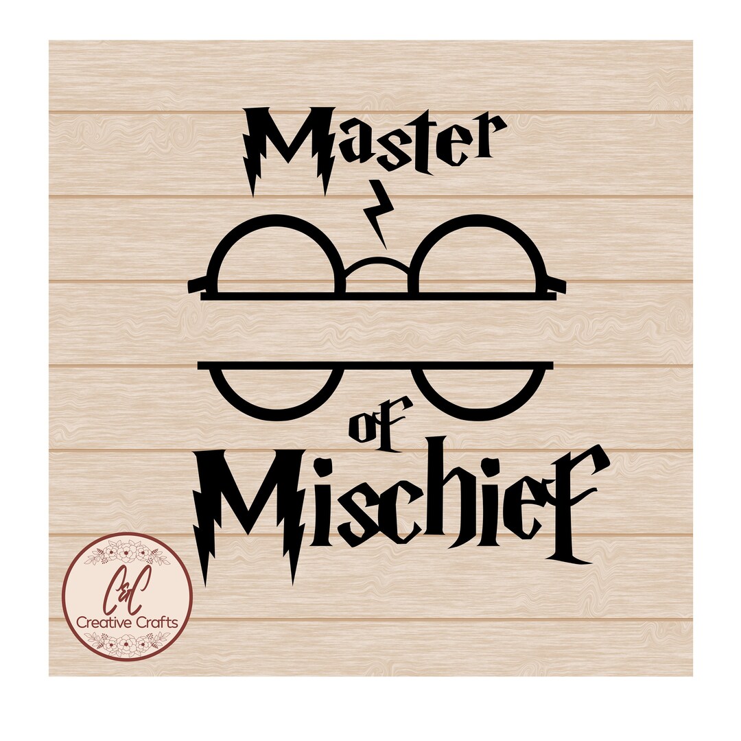 Master of Mischief Split Monogram |customizable |SVG |PNG |JPG| Instant ...