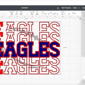 Eagles Football Stacked Letters Svg | SVG |PNG |JPG| Sublimation ...