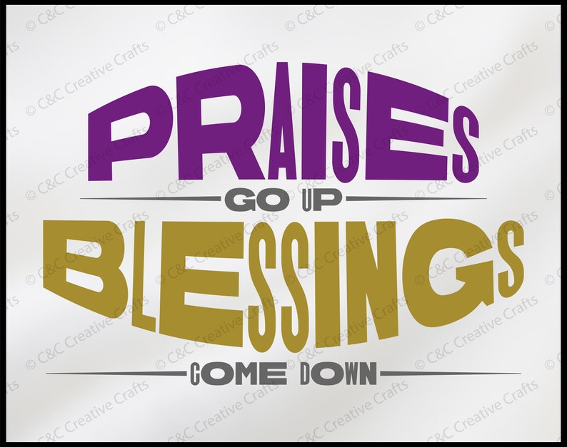 Praise Svg Blessings Svg Scripture Svg SVG PNG JPG - Etsy
