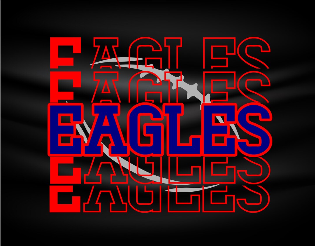 Eagles Football Stacked Letters Svg | SVG |PNG |JPG| Sublimation ...