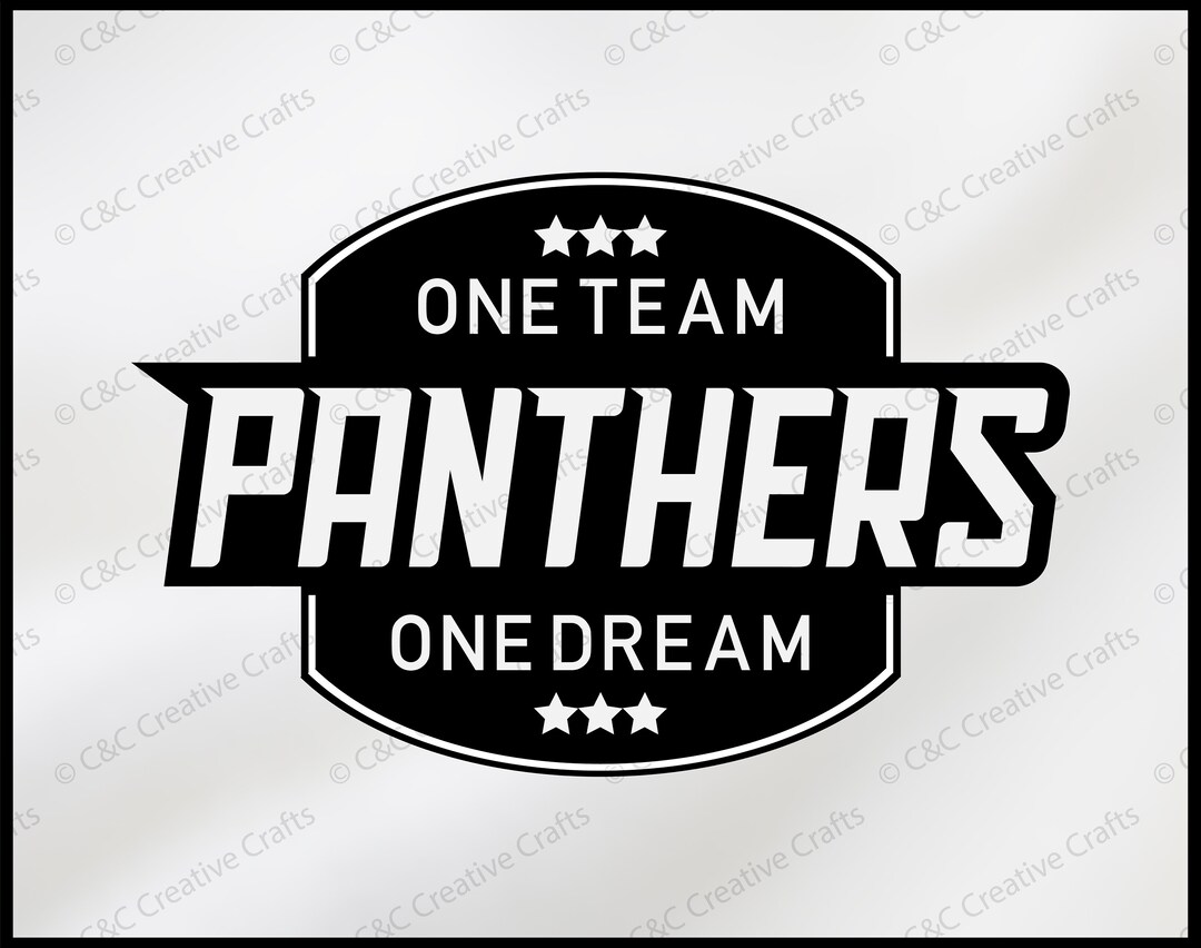Panthers Svg | One Team Svg | One Dream Svg| Mascot Svg | Sports Team ...