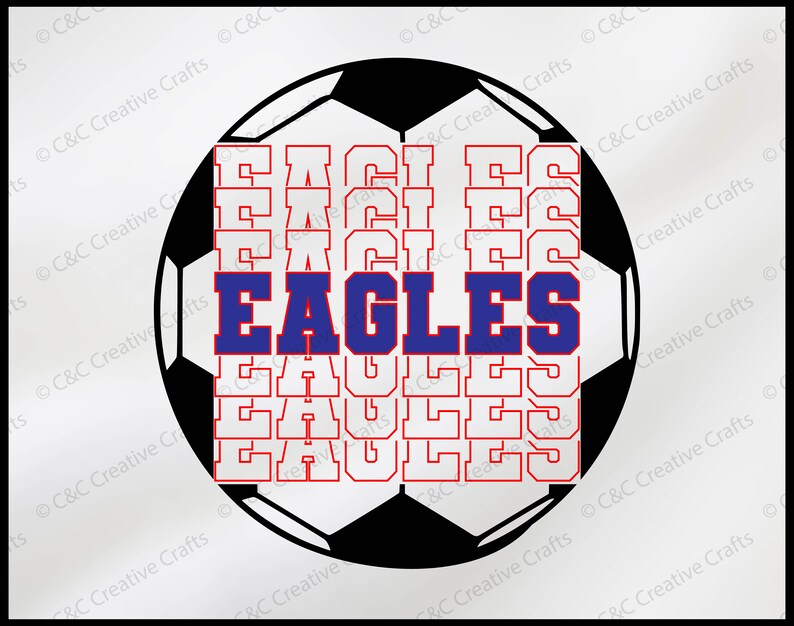 Eagles Soccer Stacked Letters Eagles Svg Soccer Svg - Etsy