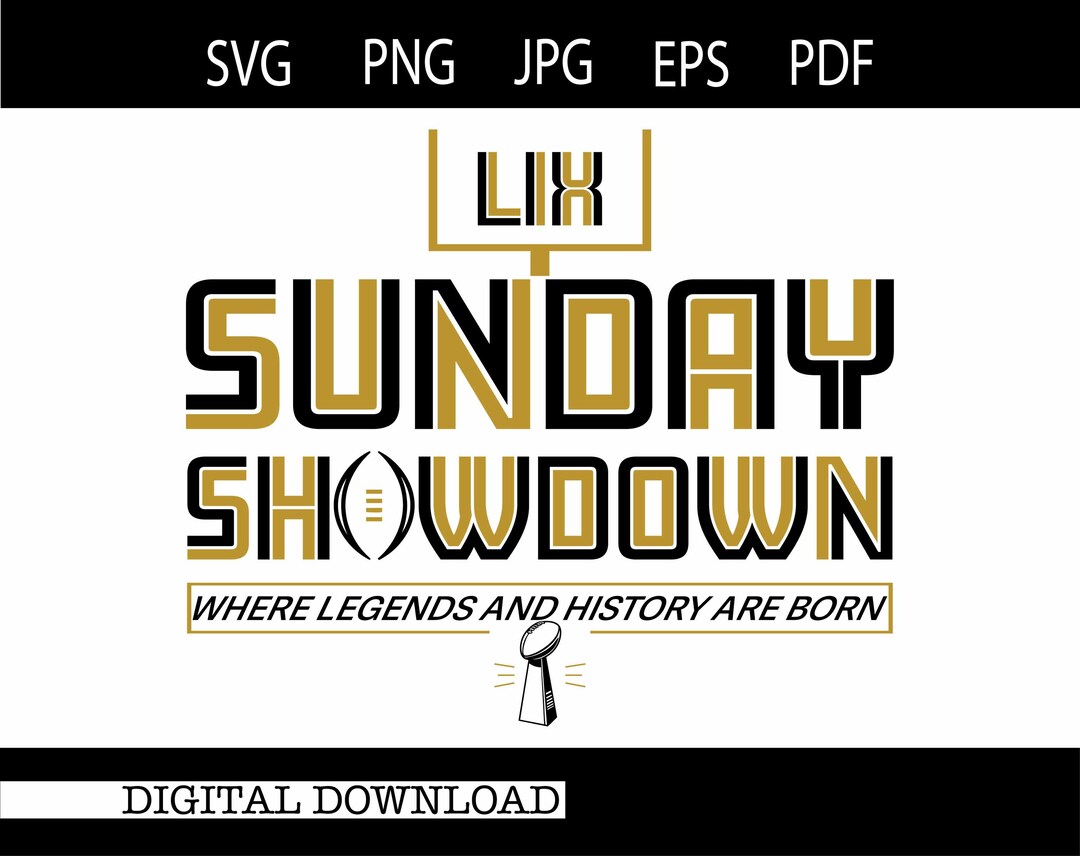 Sunday Showdown LIX | Football | Instant Digital Download, SVG, PNG ...