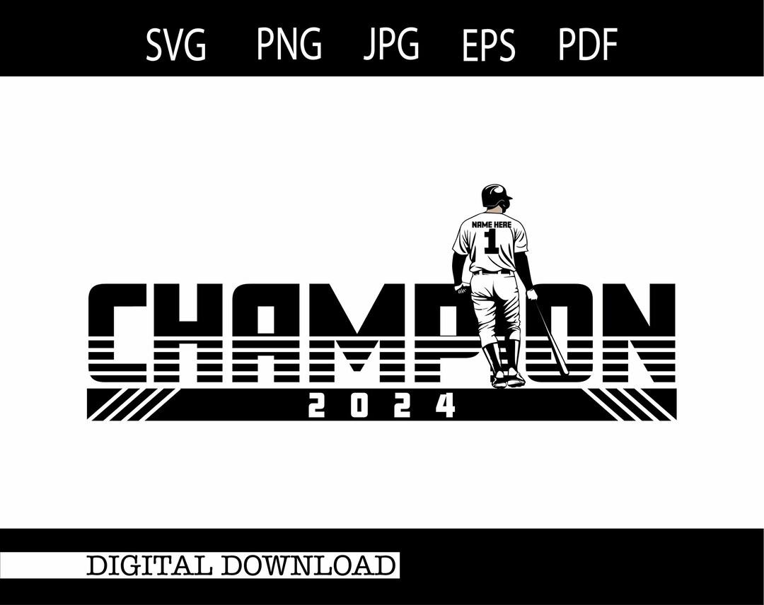 Baseball Champion 2024 SVG | Digital Download | #23561 - Etsy