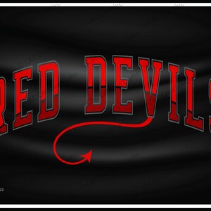 Red Devils Team Sport SVG PNG JPG Cricut Design Space Instant Digital ...