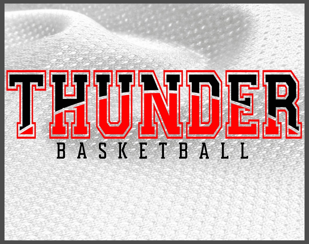 Thunder Basketball |thunder Spirit| Thunder Svg Thunder Mascot |SVG |PNG |JPG| Cricut Design ...