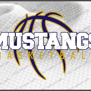 Mustangs Basketball | Team Sports | SVG |PNG |JPG| Cricut Design Space ...