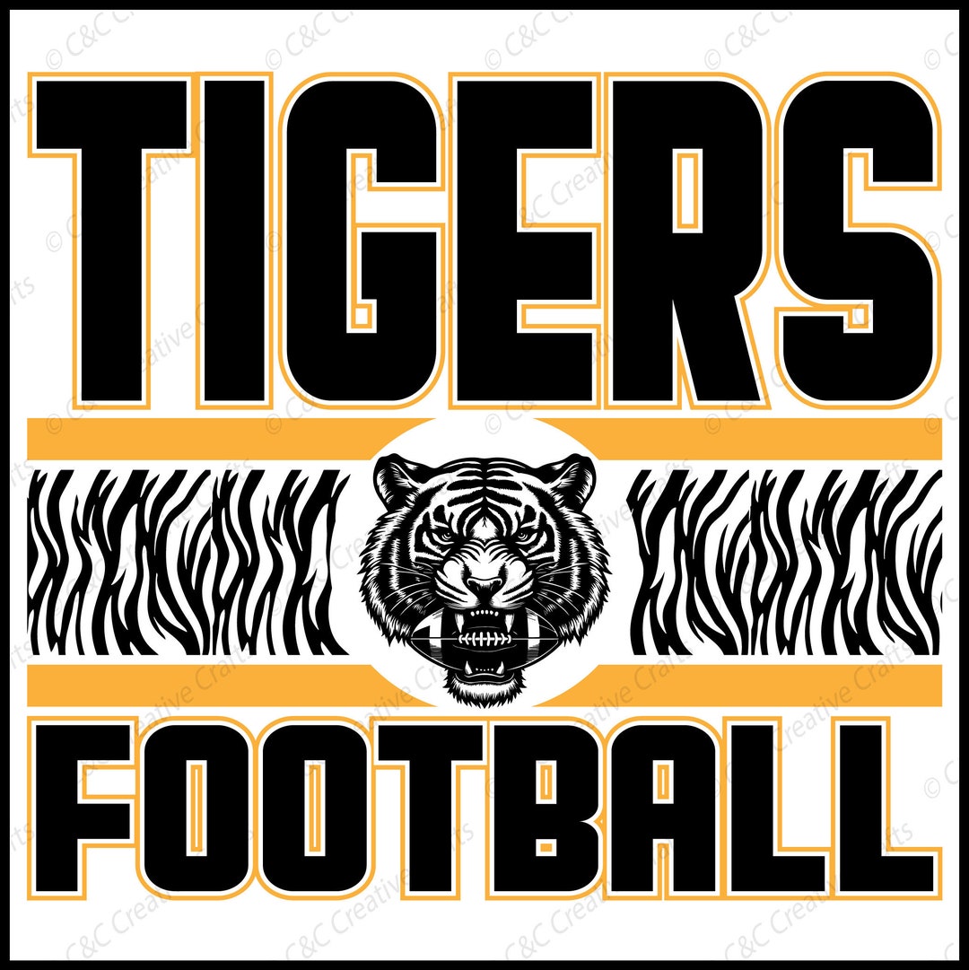 Tigers Football Svg | Tiger Svg Digital Download, SVG, PNG, JPG | Eps ...