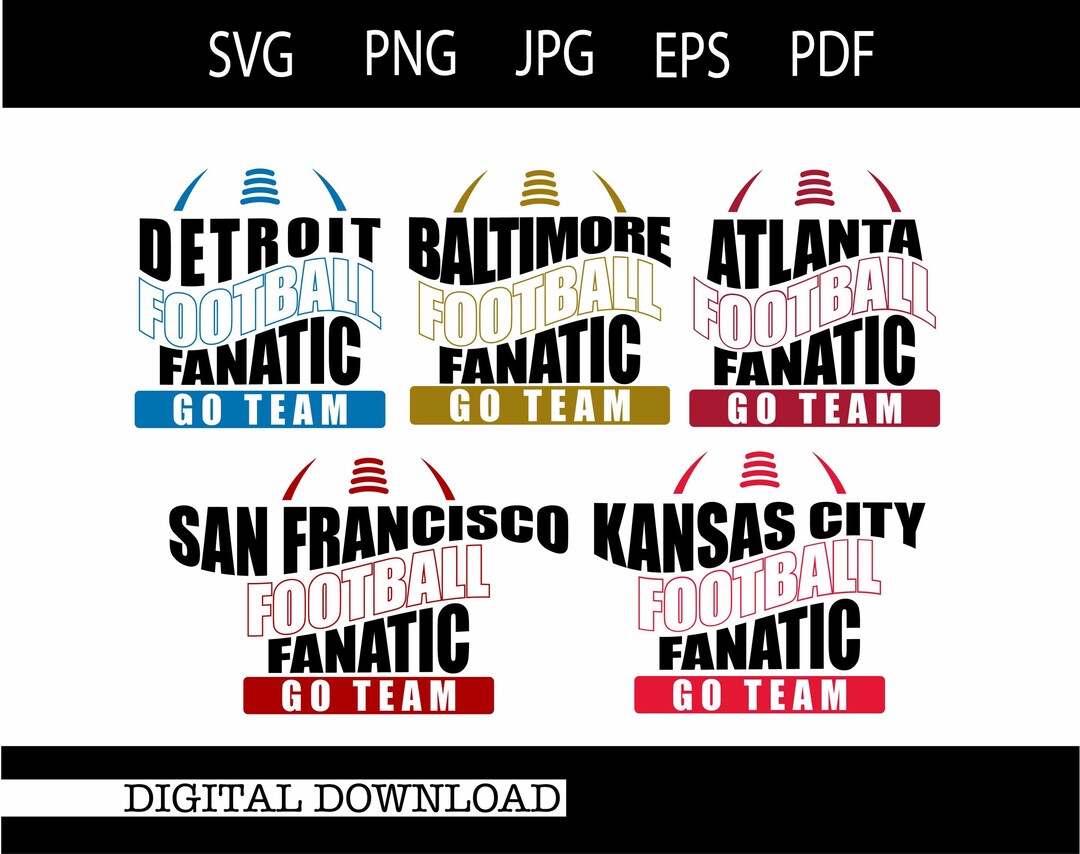 Football Bundle Svg| Fanatic Svg | Mascot Svg|baltimore| San Francisco ...