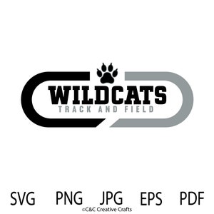 Track and Field | Wildcats | Instant Digital Download, SVG, PNG, JPG ...