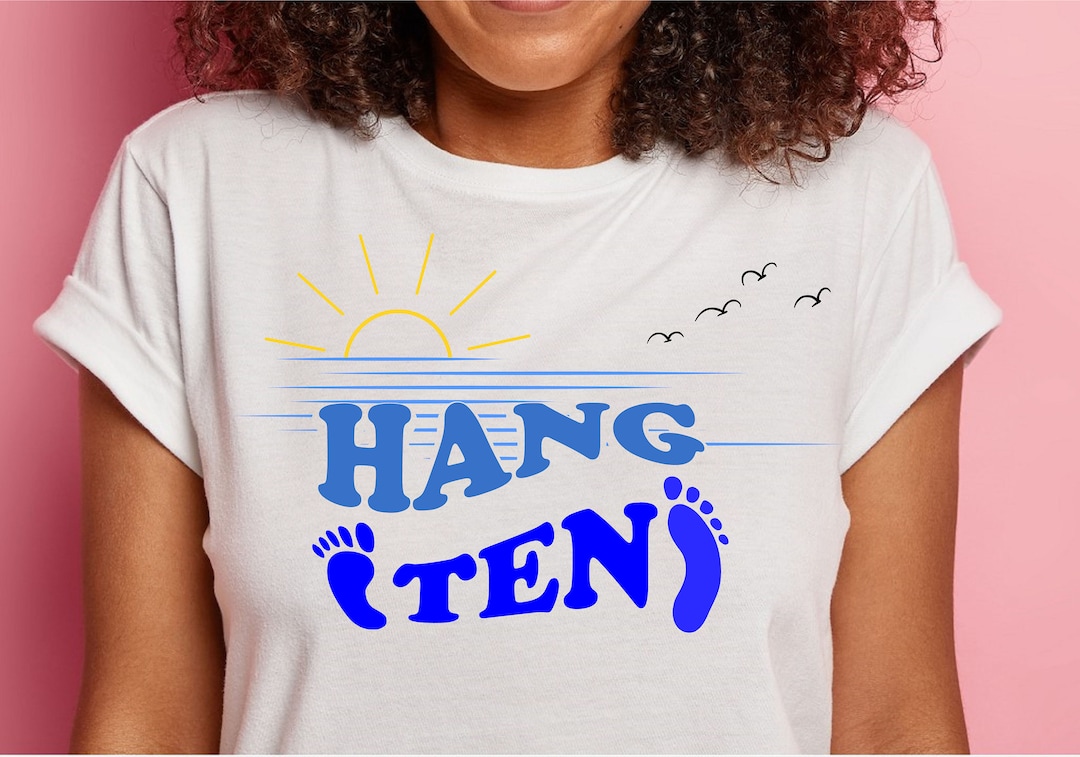 Hang Ten Svg Surfing Svg Surf Board Svg SVG PNG JPG Cricut Design Space ...