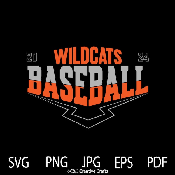 Wildcats Baseball Svg - Etsy