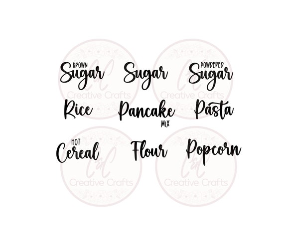 Pantry Canister Labels SVG - Etsy