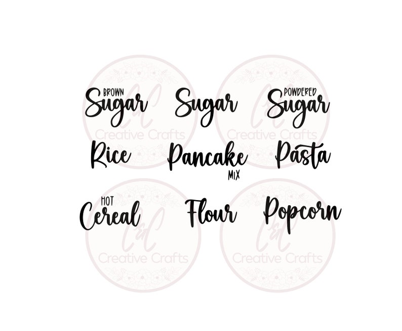 Pantry Canister Labels SVG - Etsy