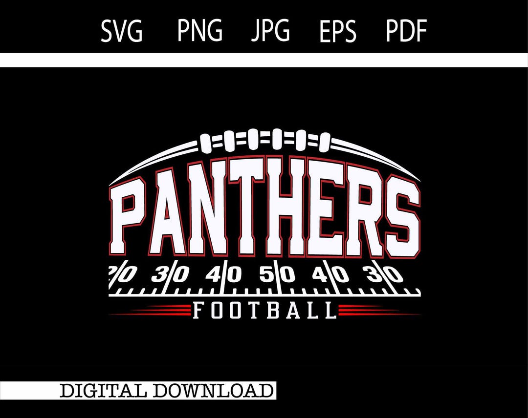 Panthers Football | Football Design | Digital Download | Customization ...