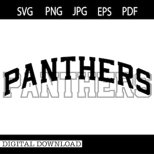 Panthers Mascot | SVG PNG JPG Eps Pdf | Digital Download - Etsy