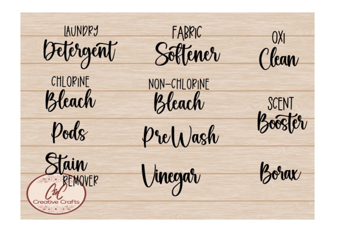 Laundry Room Labels SVG | Digital Download - Etsy