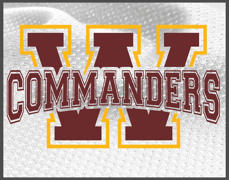 Commanders Football Commanders Svg SVG PNG JPG - Etsy