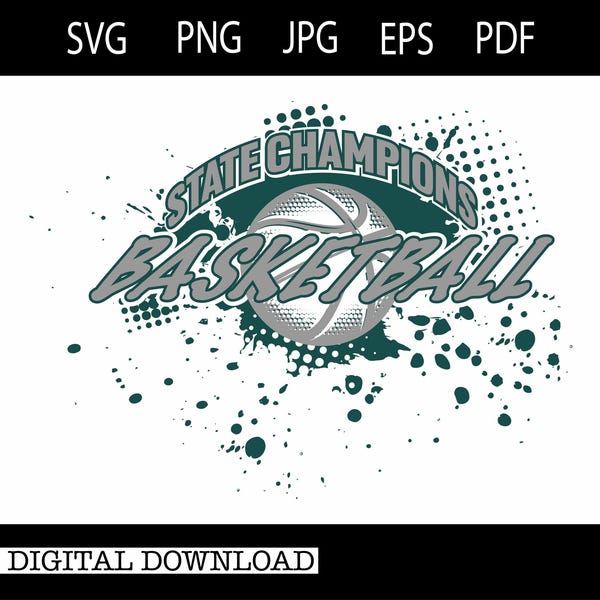 Basketball State Bound Png - Etsy