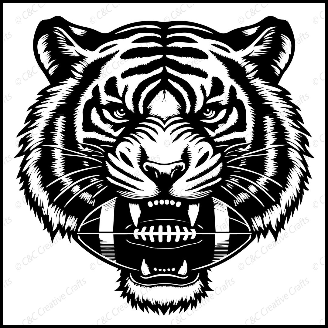 Tiger Svg Football Svg Mascot Svg Animal Svg Digital Download, SVG, PNG ...