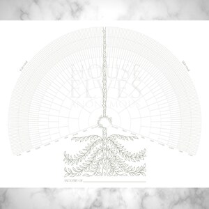 Blank 10 Generation Family Tree Fan Chart in Sage Green and White ...