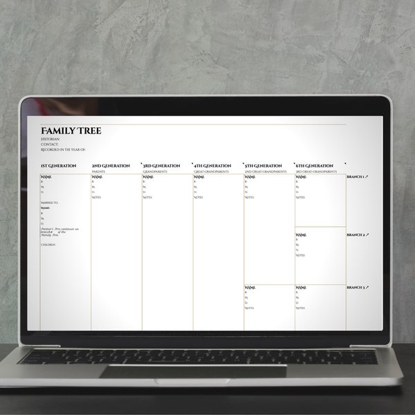 Family Tree Spreadsheet - Etsy