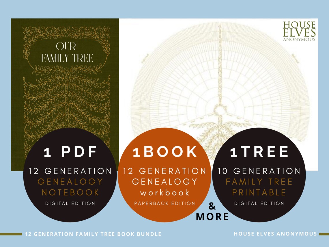 The Ultimate Family Tree Bundle for 12 Generations - Etsy