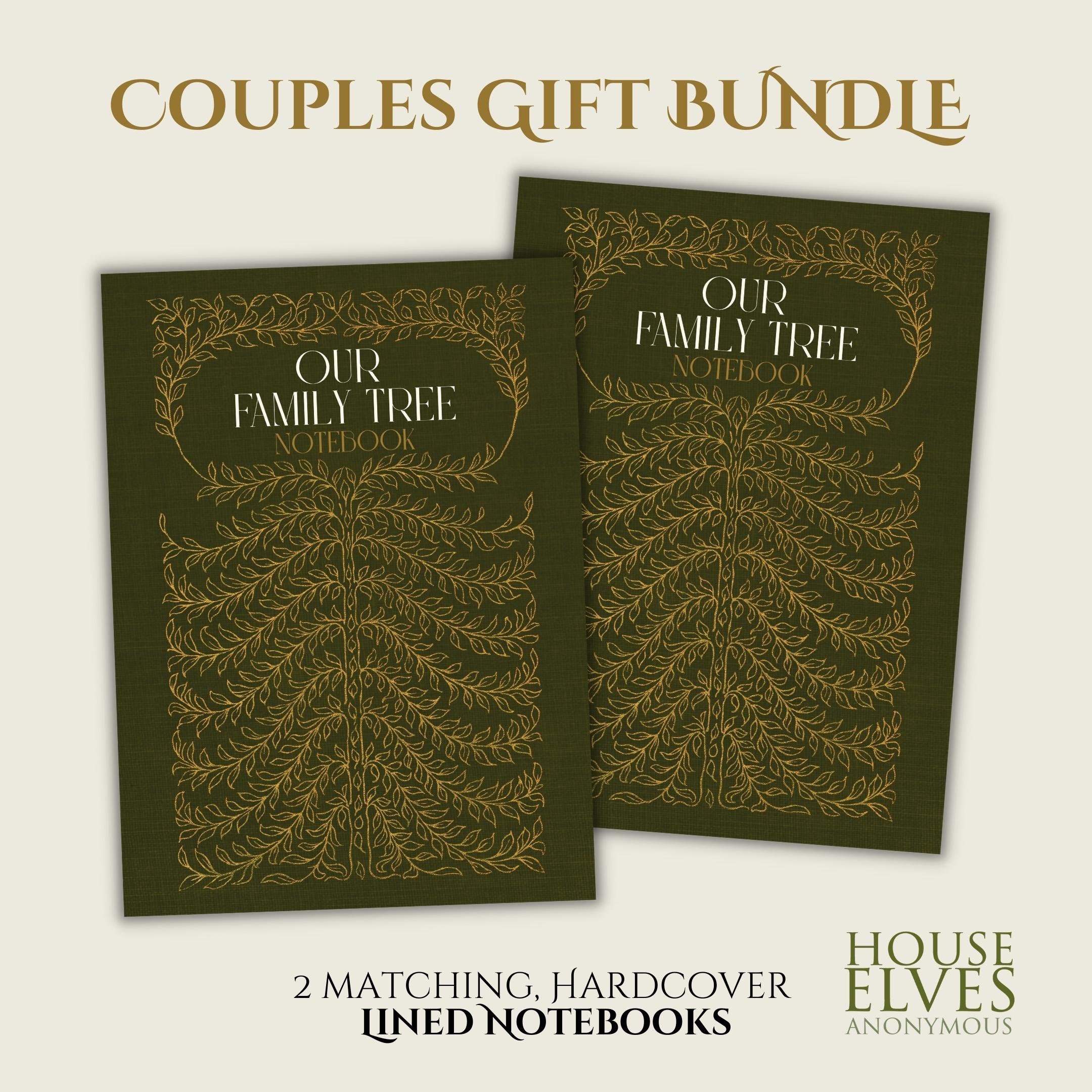 Set of 4 CUSTOM HARDCOVER Family Tree Books With Personalized - Etsy