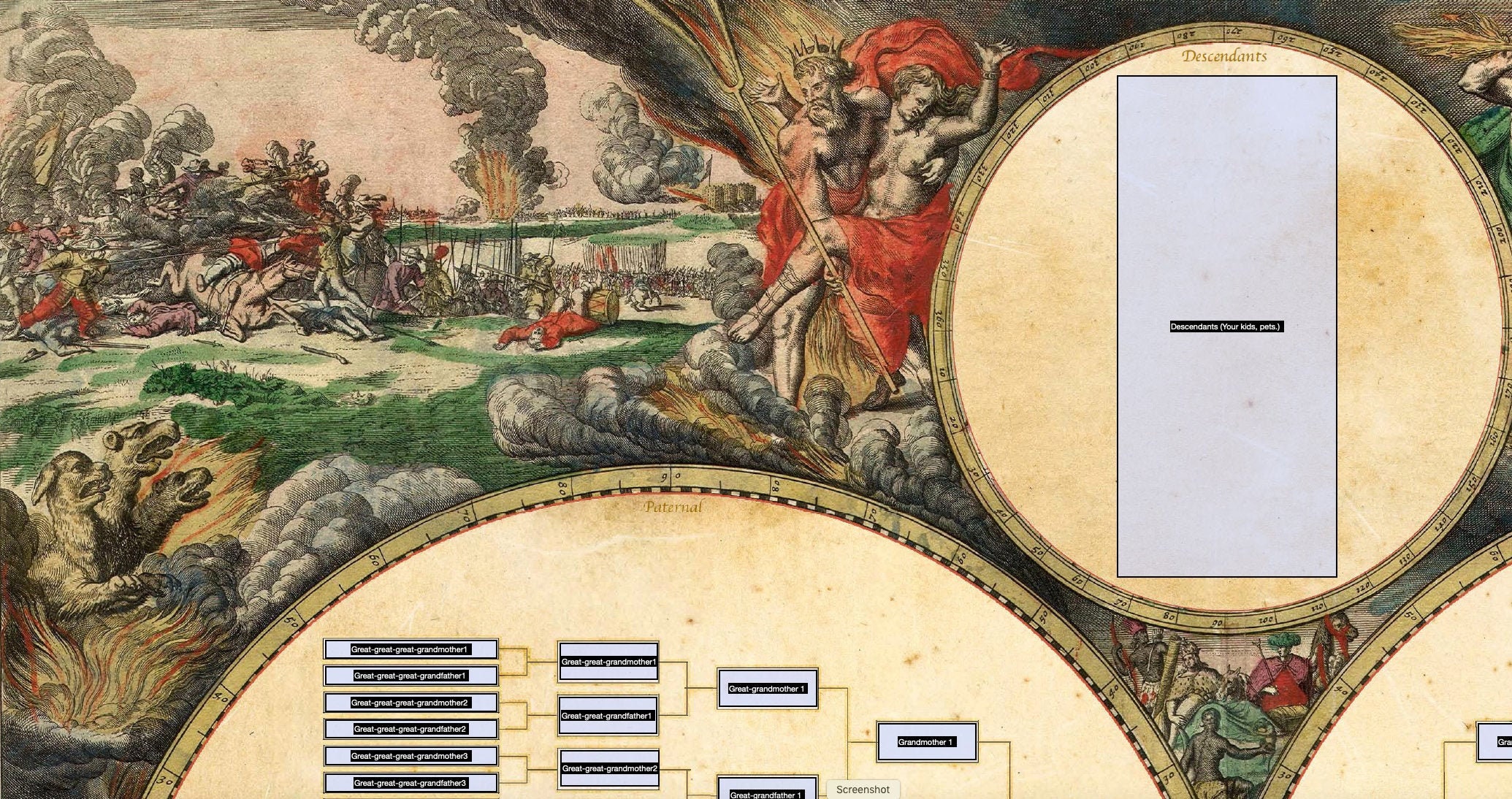 Fillable 6-generation Family Tree Chart, Huge Genealogy Poster (PDF) - Etsy
