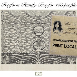 Freeform Family Tree for 143 People - up to 7 Generations of Ancestors ...